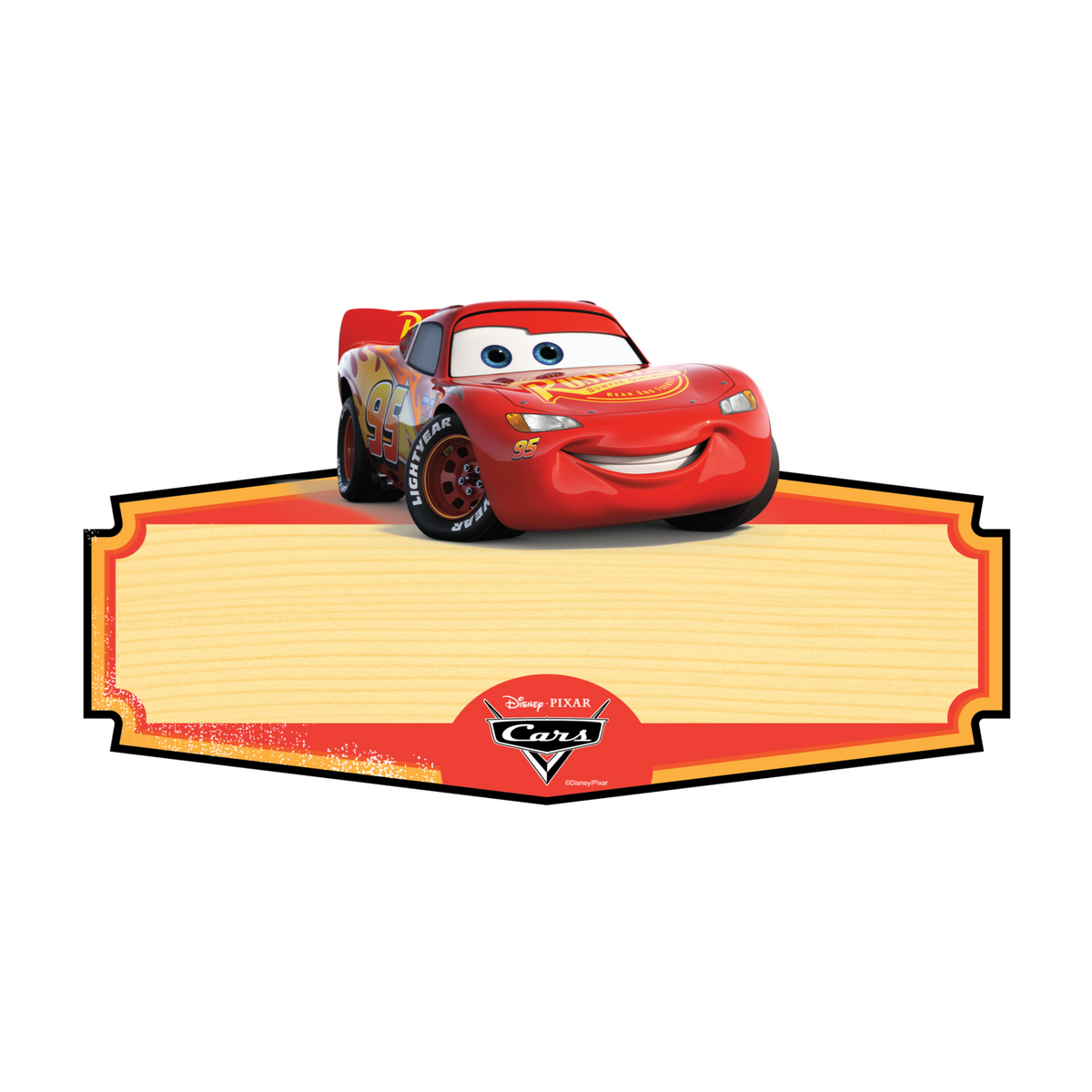 Lightning McQueen Name Plate - لوح اسماء – Pinocchio World